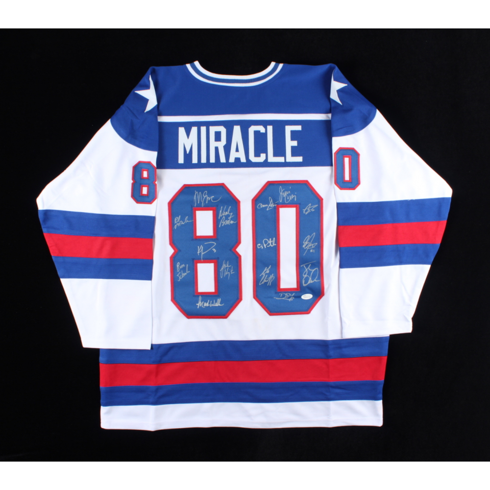 1980 Miracle on Ice Signed USA Jersey by (15) with Neal Broten, Dave ...