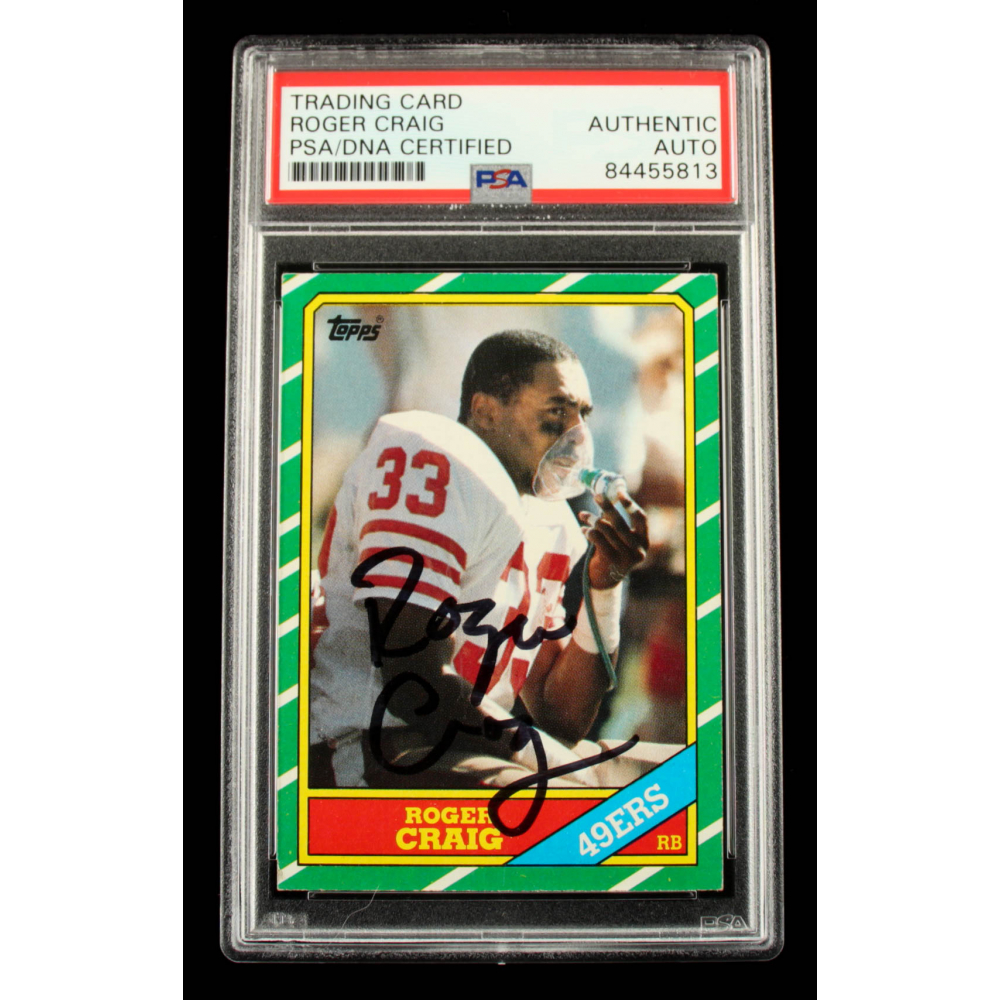 Roger Craig Signed 1986 Topps #157 (PSA) | Pristine Auction