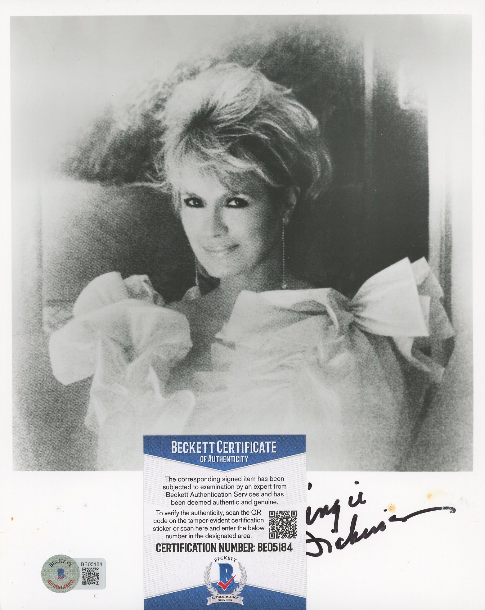 Angie Dickinson Signed 8x10 Photo Inscribed "Love" (Beckett) | Pristine ...