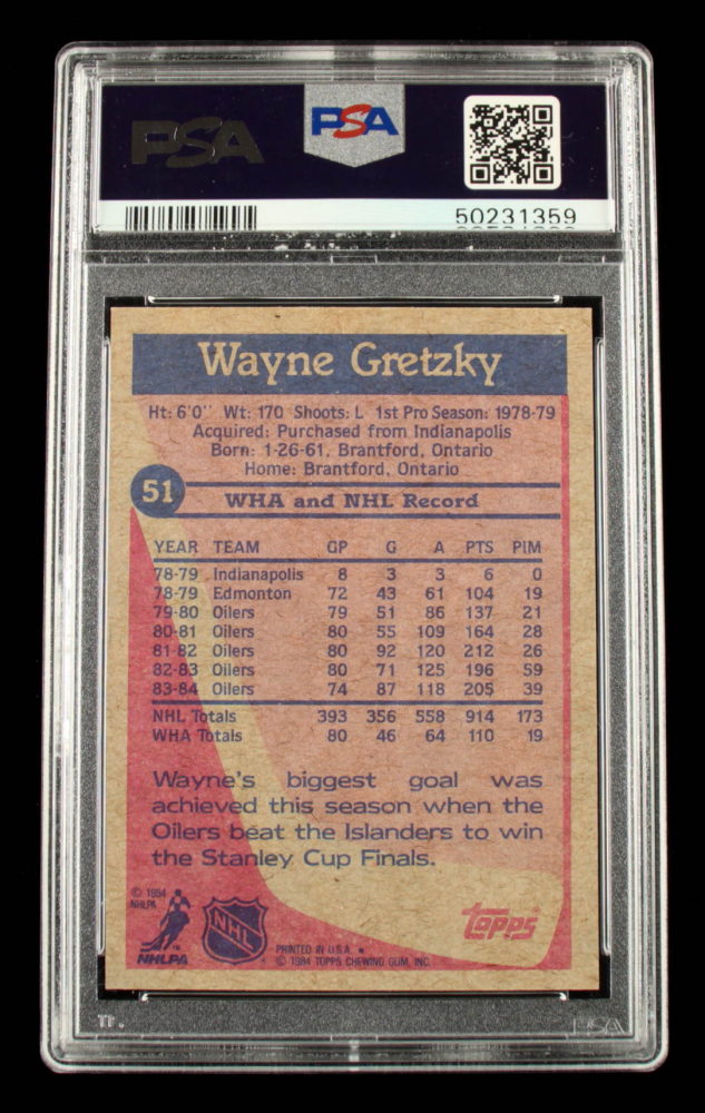 Wayne Gretzky 1984-85 Topps #51 (PSA 8) | Pristine Auction