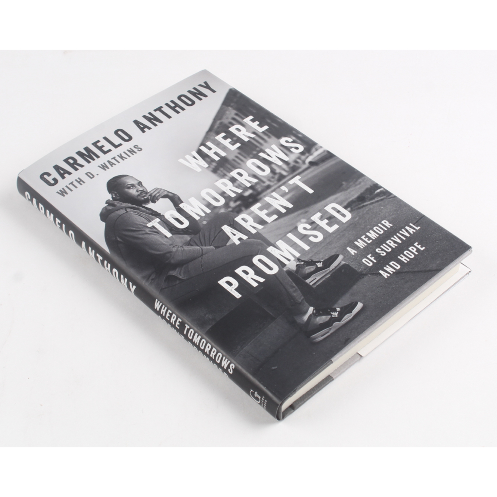 Carmelo Anthony Signed "Where Tomorrows Aren't Promised" Hardcover Book ...
