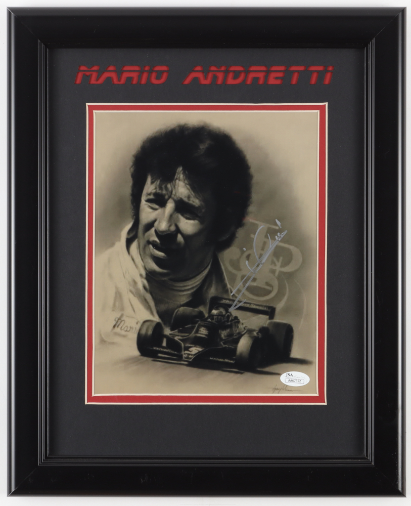 Mario Andretti Signed 13x16 Custom Framed Photo (JSA) | Pristine Auction