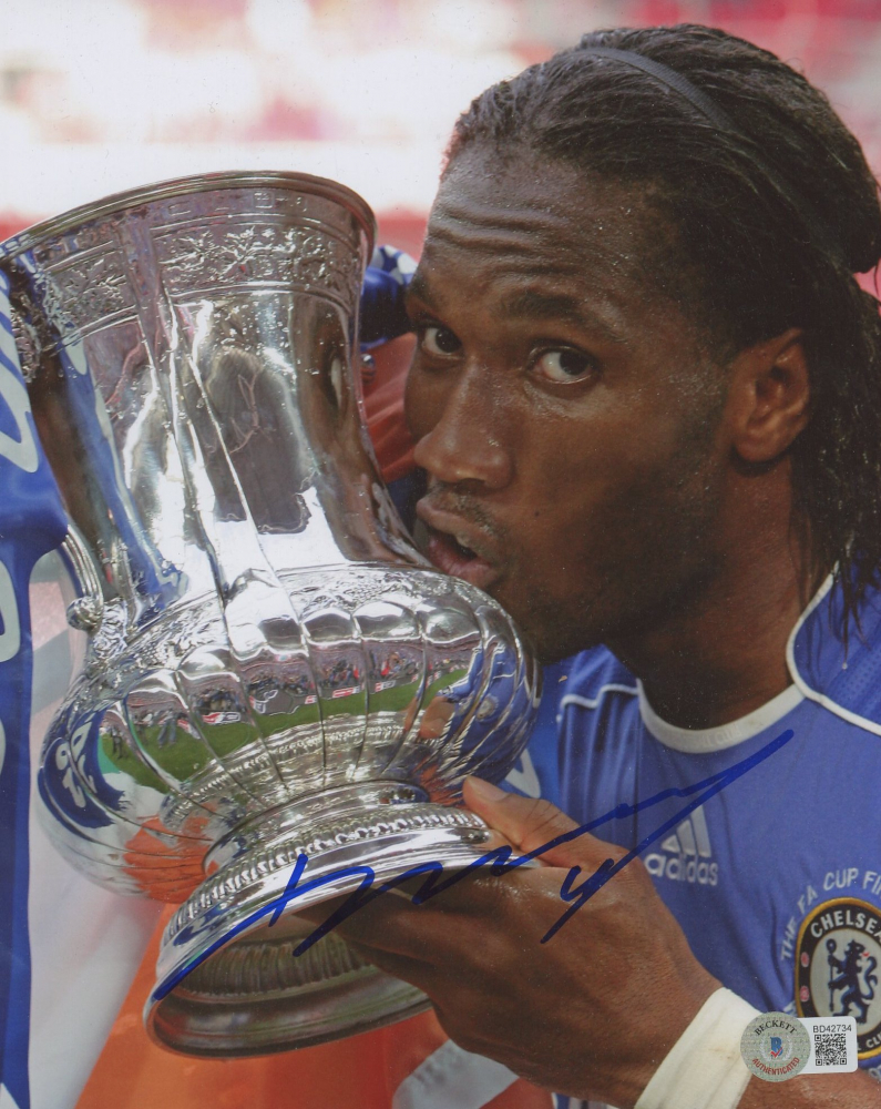 Didier Drogba Signed Chelsea 8x10 Photo (Beckett) | Pristine Auction