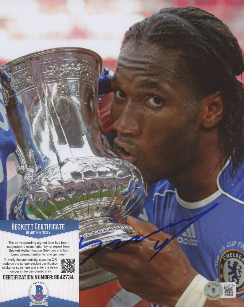 Didier Drogba Signed Chelsea 8x10 Photo (Beckett) | Pristine Auction