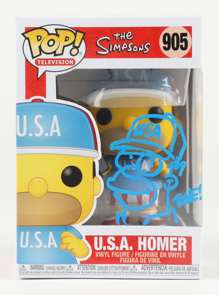 Tone Rodriguez Signed "The Simpsons" #905 U.S.A. Homer Funko Pop! Vinyl ...
