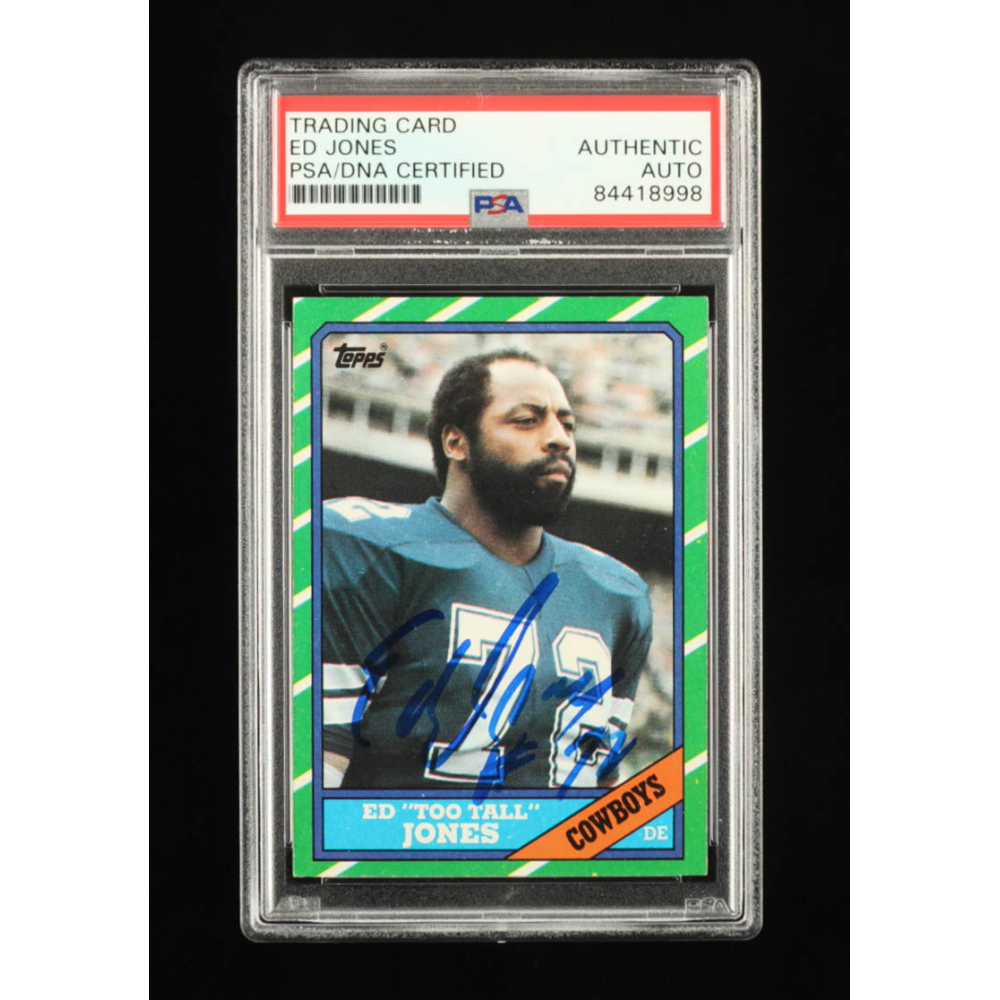 Ed Jones Signed 1986 Topps #132 Ed Too Tall Jones (PSA) | Pristine Auction