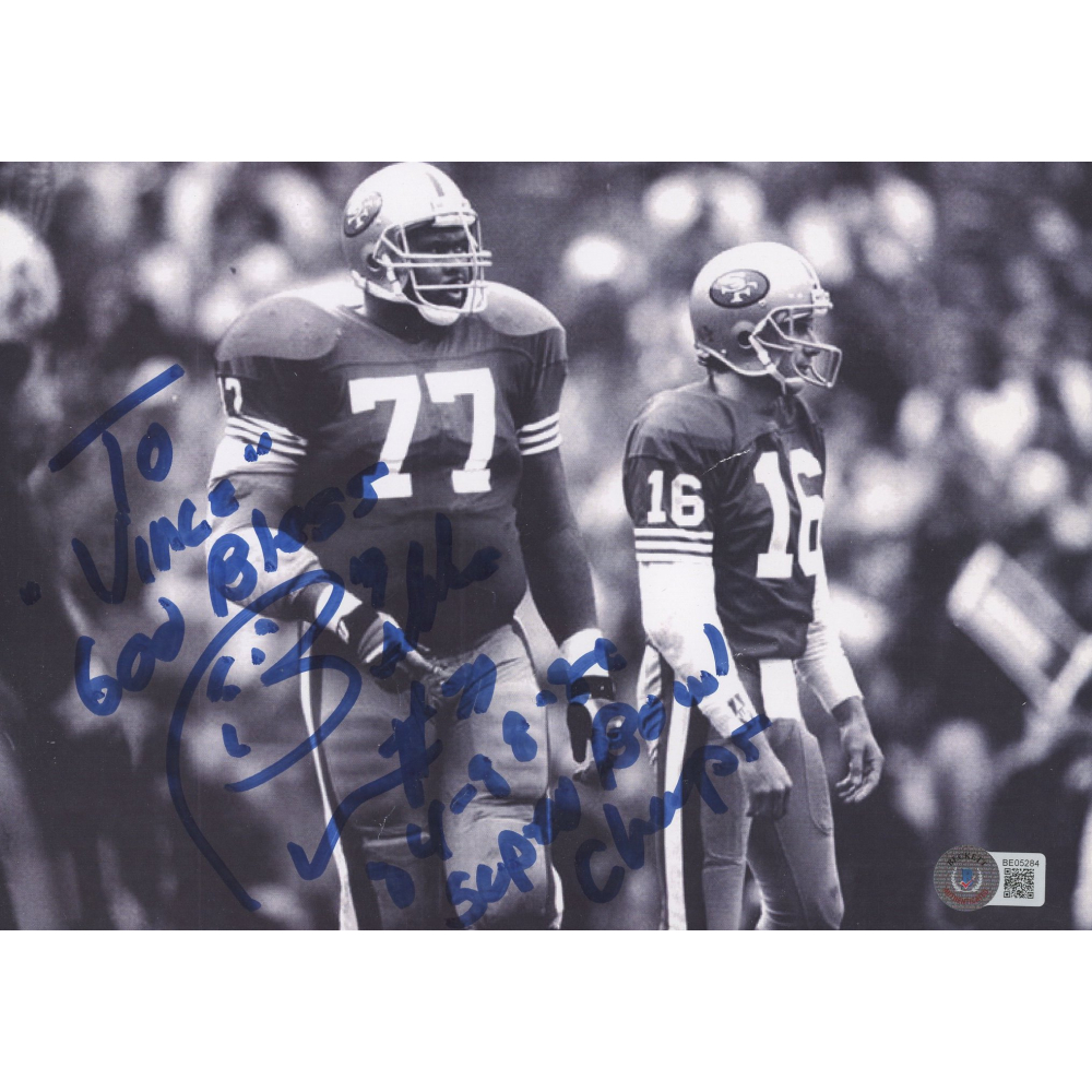 William "Bubba" Paris Signed 49ers 8x10 Photo Inscribed "God Bless ...