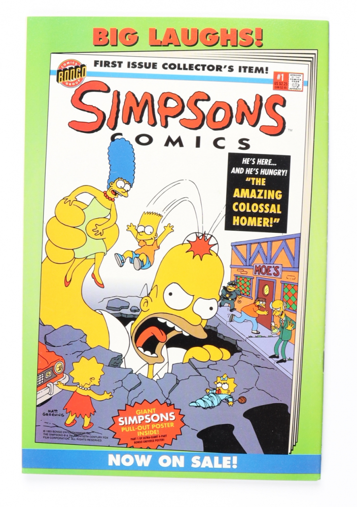 Tone Rodriguez Signed 1993 "Itchy & Scratchy" Issue #1 First Issue ...