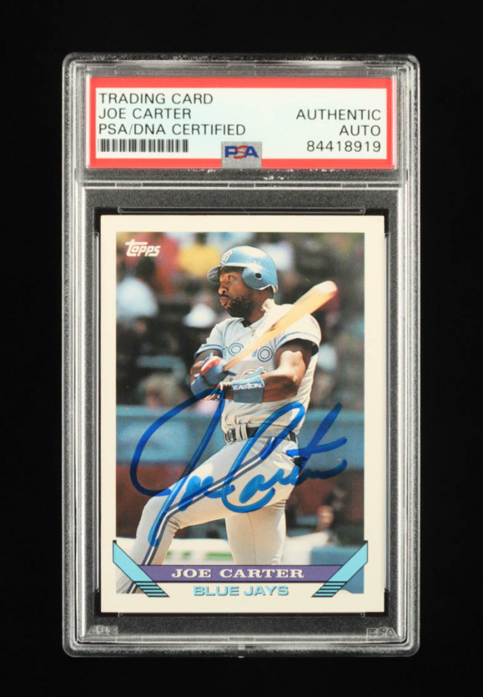 Joe Carter Signed 1993 Topps #350 (PSA) | Pristine Auction