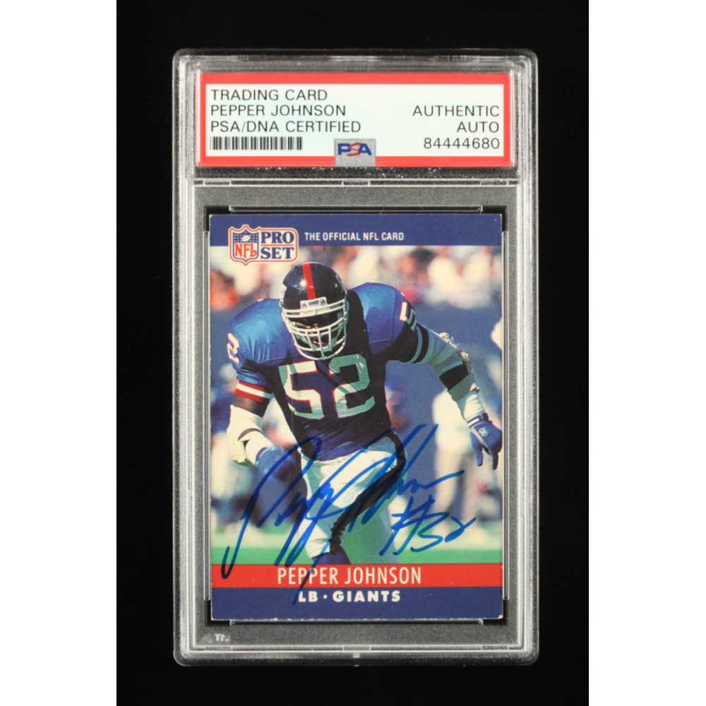 Pepper Johnson Signed 1990 Pro Set #226 (PSA) | Pristine Auction