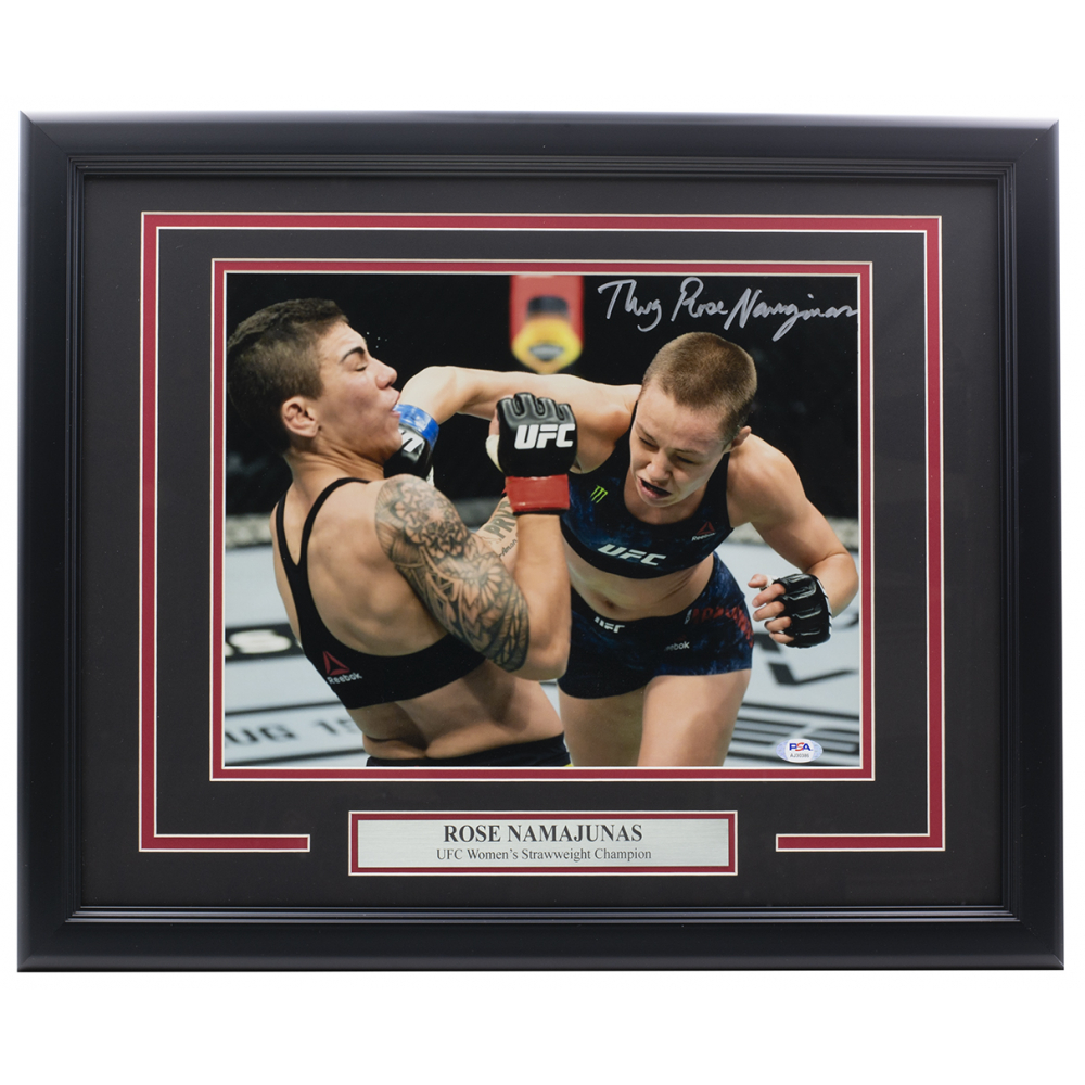 "Thug" Rose Namajunas Signed UFC Custom Framed Photo Display (PSA ...