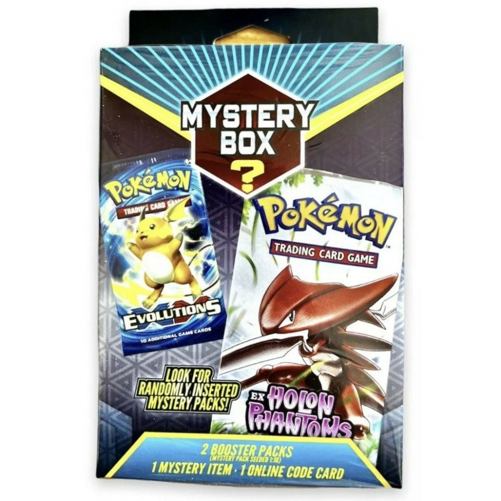 Pokemon TCG: Blue Mystery Hanger Box with (2) Packs, (1) Mystery Item ...