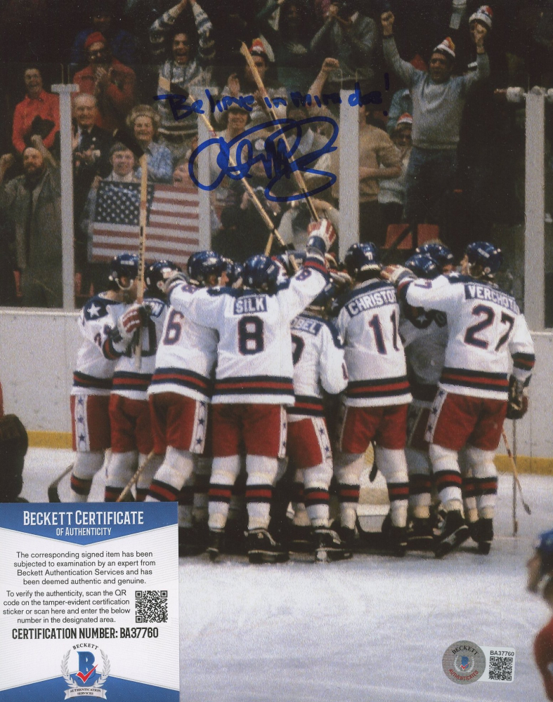 Al Michaels Signed Team USA 8x10 Photo Inscribed "Believe In Miracles ...
