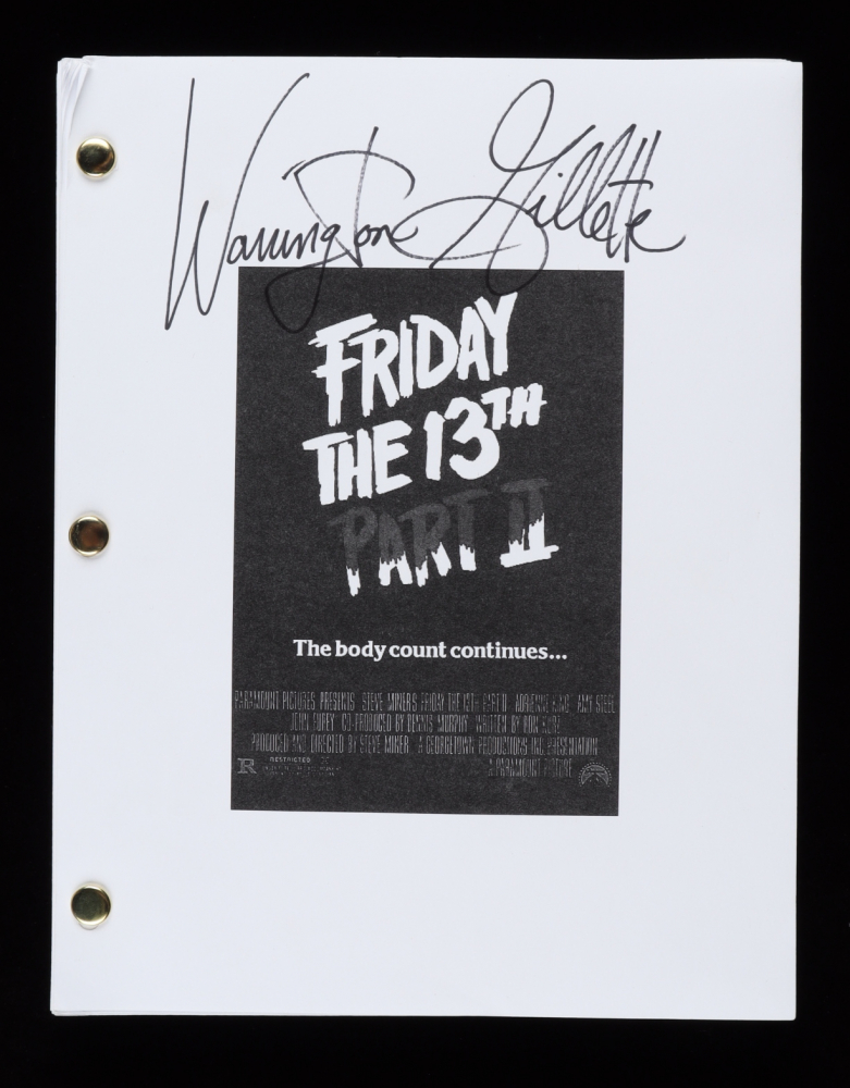 Warrington Gillette Signed "Friday the 13th Part II" Script Cover ...