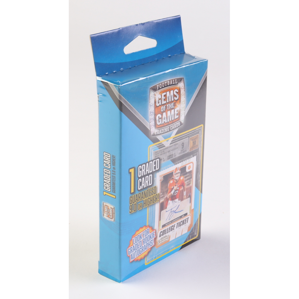 2021 Gems of the Game Football Hanger Box with (1) Graded Card ...
