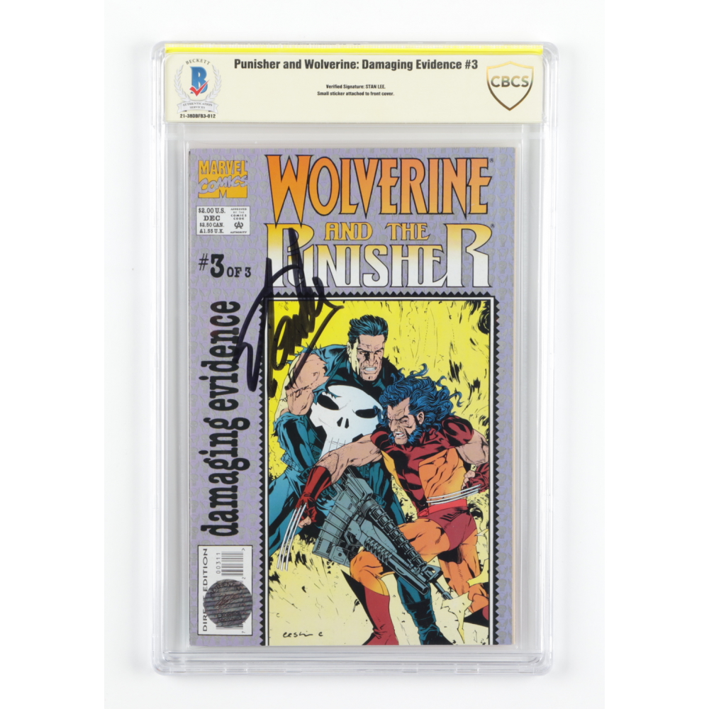Stan Lee Signed 1993 "Punisher and Wolverine: Damaging Evidence" Issue ...