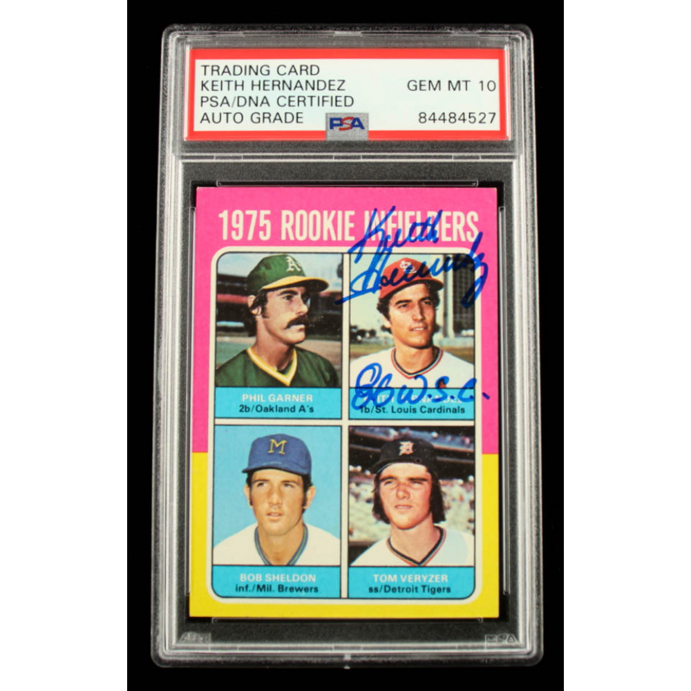 Keith Hernandez Signed 1975 Topps #623 Rookie Infielders / Phil Garner ...