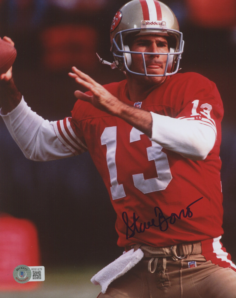 Steve Bono Signed 49ers 8x10 Photo (Beckett) | Pristine Auction