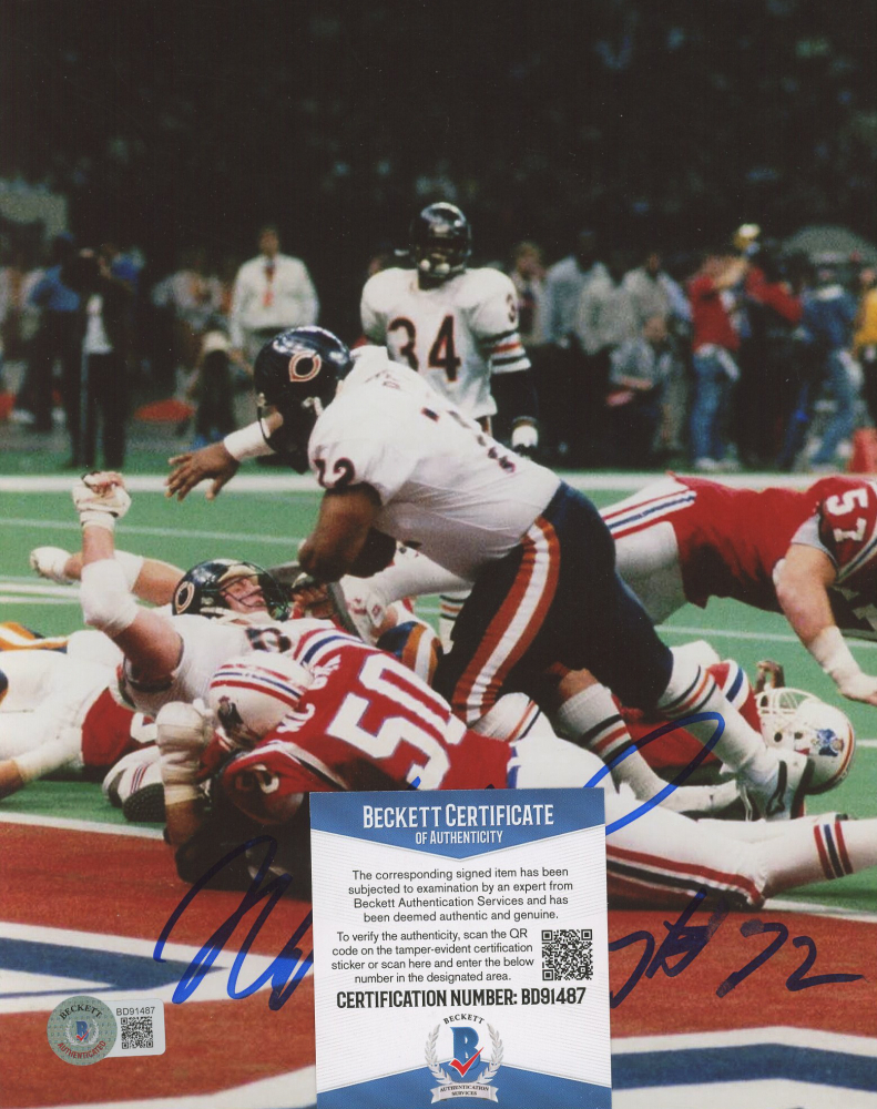 William Perry Signed Bears 8x10 Photo (Beckett) | Pristine Auction