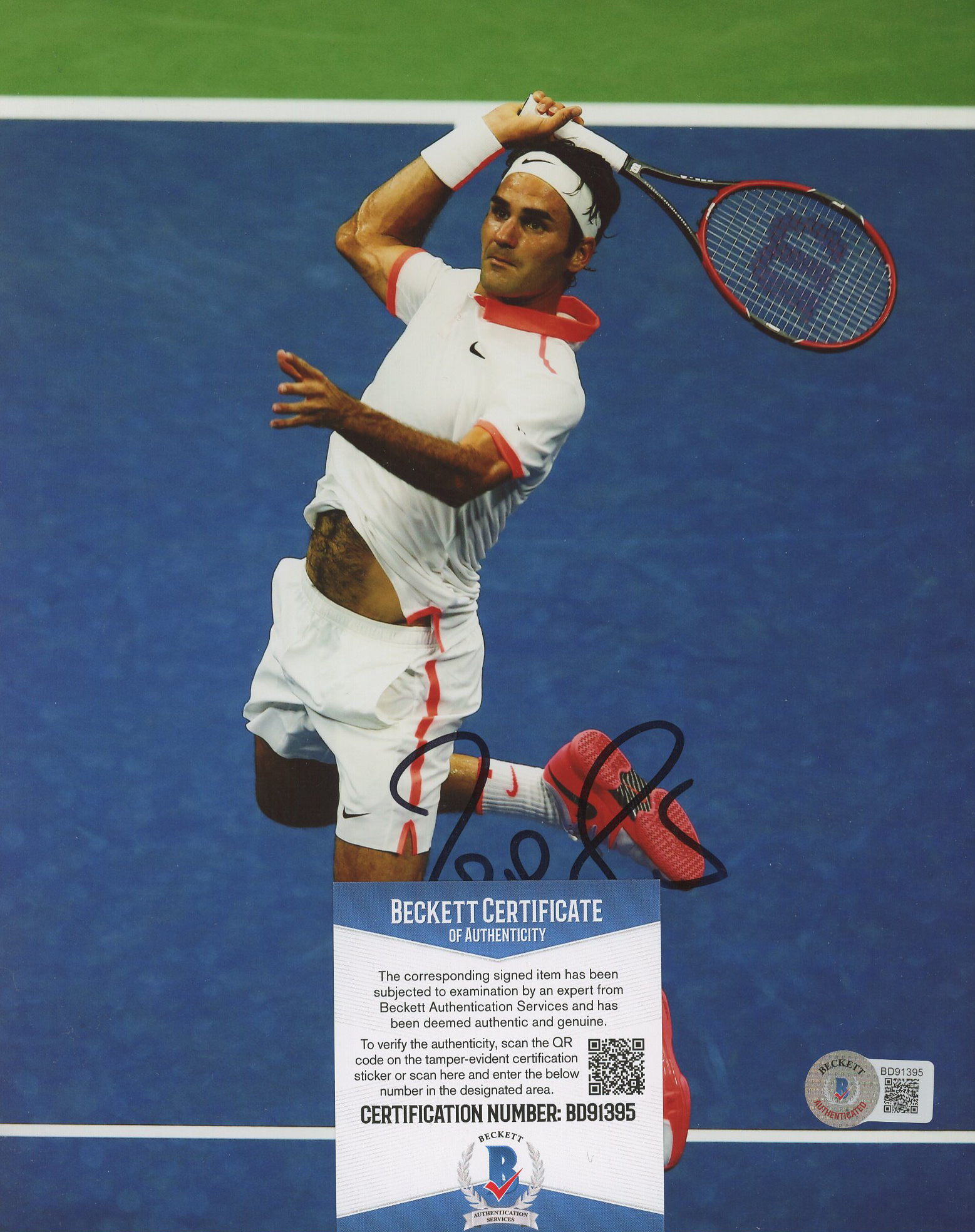 Roger Federer Signed 8x10 Photo (Beckett) | Pristine Auction