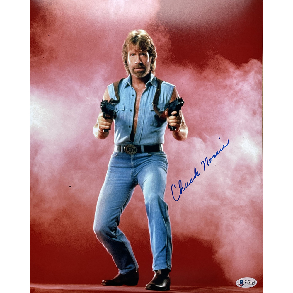 Chuck Norris Signed "Invasion U.S.A" 11x14 Photo (Beckett) | Pristine ...