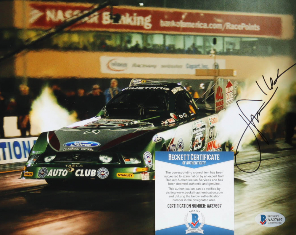 John Force Signed NHRA 8x10 Photo (Beckett) | Pristine Auction