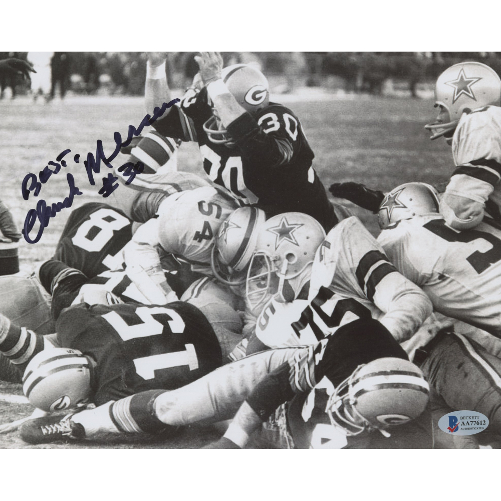 Chuck Mercein Signed Packers 8x10 Photo Inscribed "Best" (Beckett ...