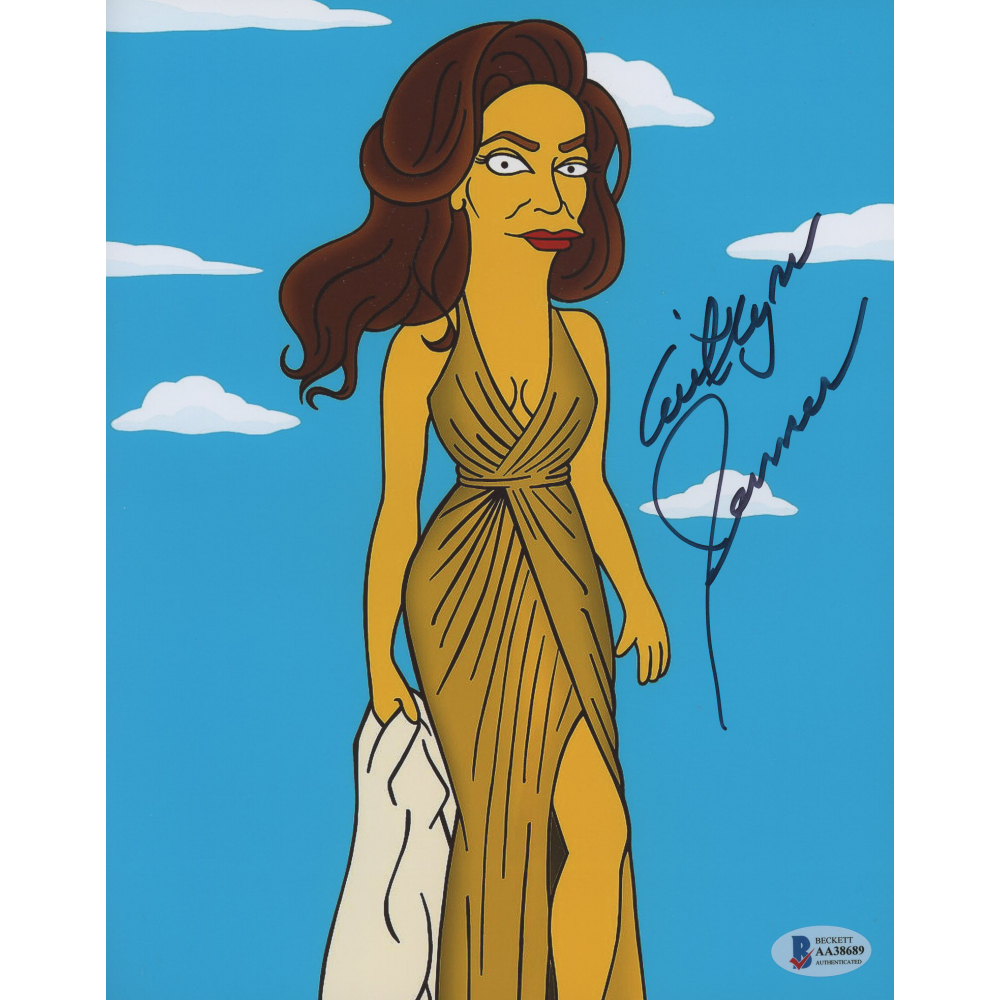 Caitlyn Jenner Signed "The Simpsons" 8x10 Photo (Beckett) | Pristine Auction