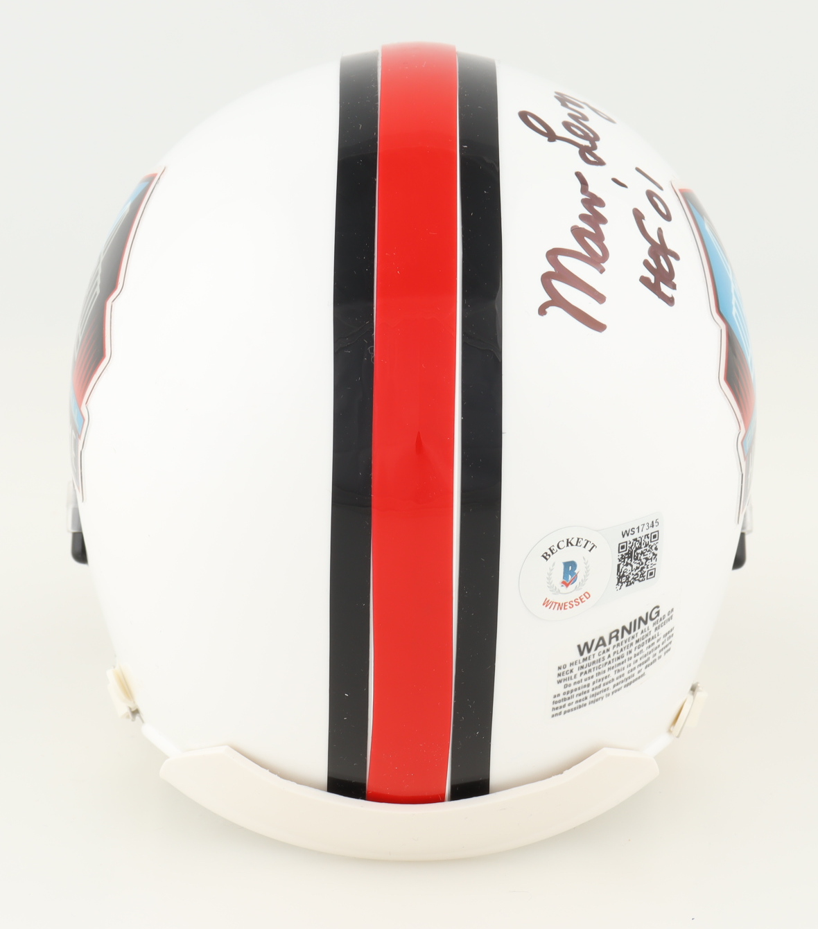 Marv Levy Signed Pro Football Hall of Fame Mini Helmet Inscribed "HOF ...