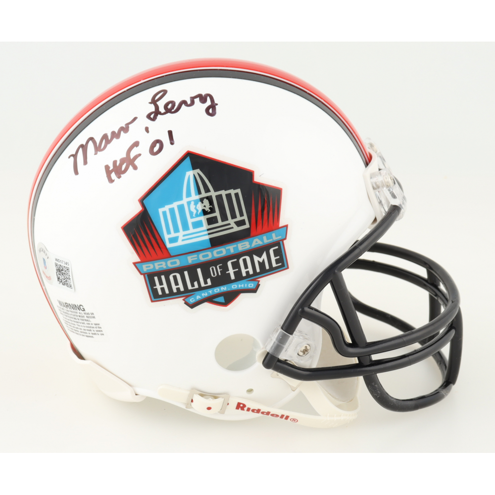 Marv Levy Signed Pro Football Hall of Fame Mini Helmet Inscribed "HOF ...