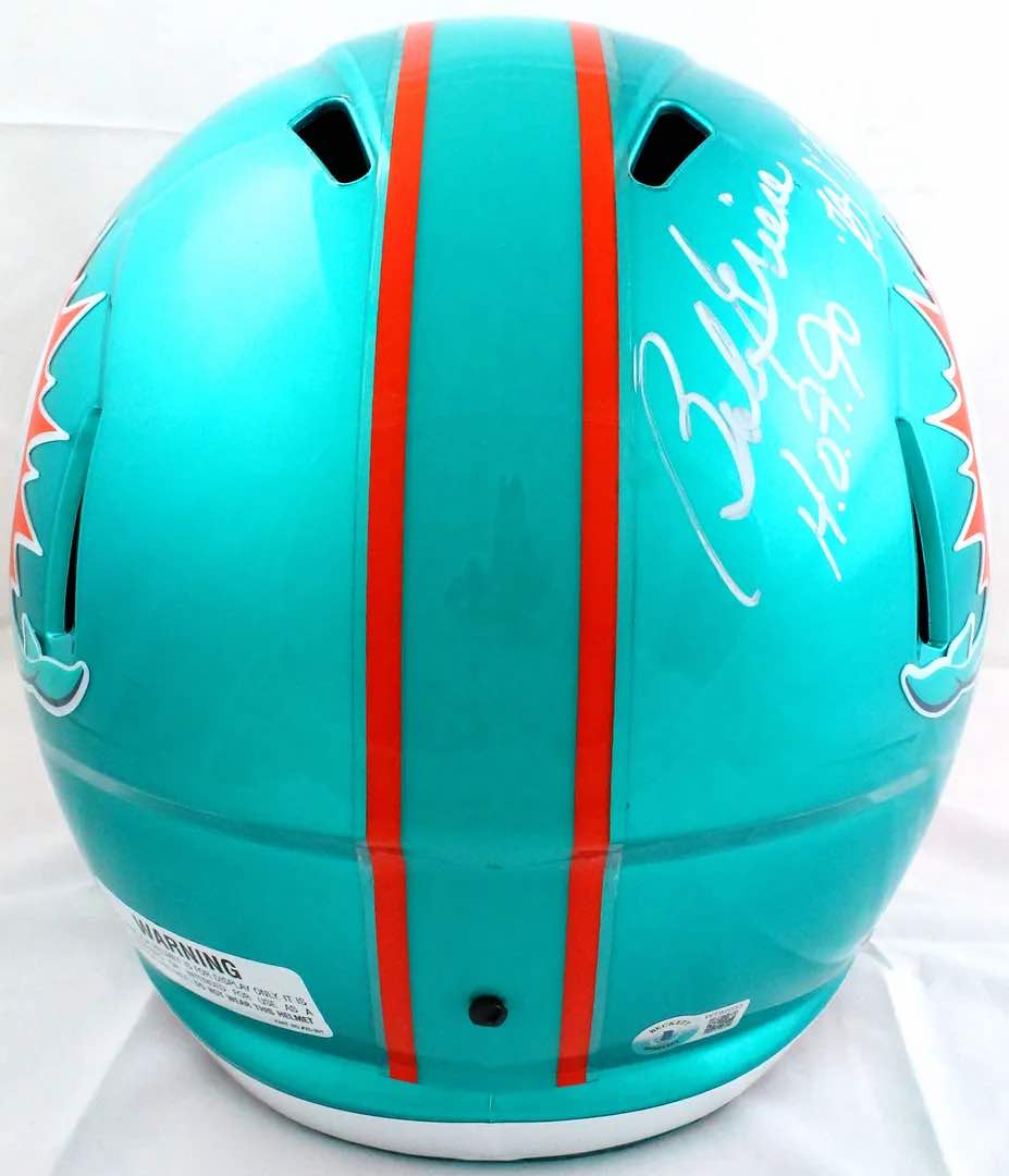Bob Griese Signed Dolphins Full-Size Flash Alternate Speed Helmet with ...