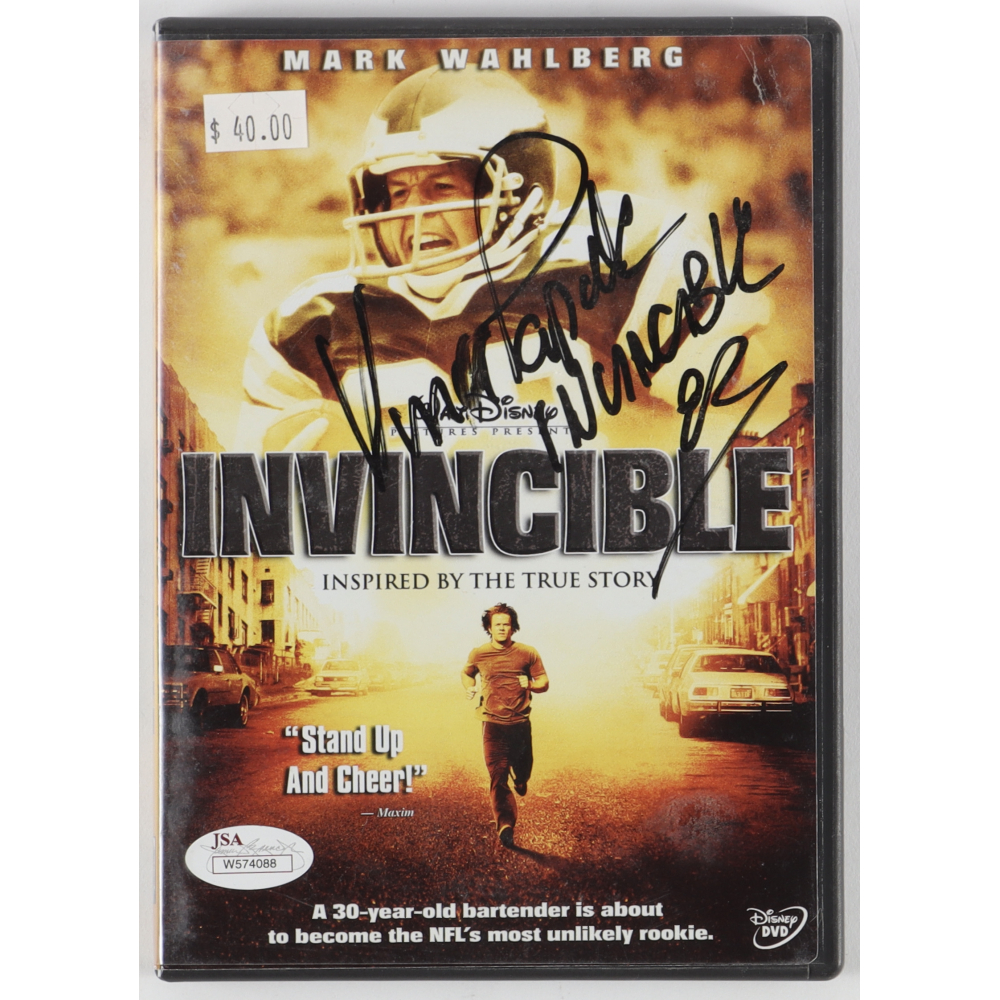 Vince Papale Signed "Invincible" DVD Cover Inscribed "Invincible" (JSA ...
