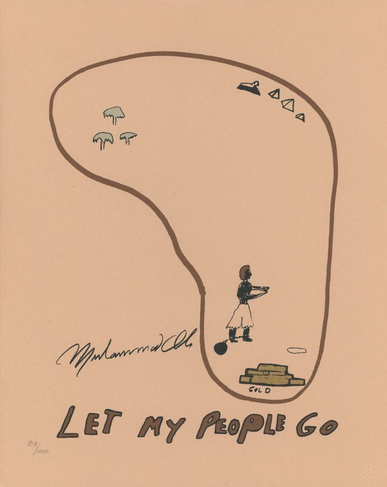 Muhammad Ali "Let My People Go" 8.5x11 LE Lithograph | Pristine Auction