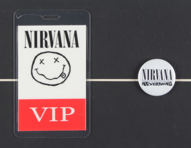 Nirvana "Nevermind" 14x25 Custom Framed Print Display with Replica VIP ...