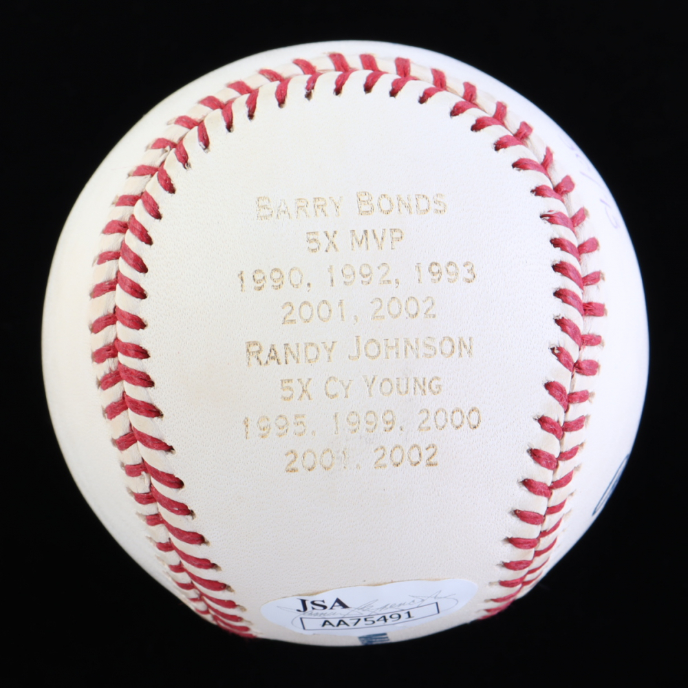 Barry Bonds & Randy Johnson Signed LE OML Baseball (JSA & Goldin Sports ...