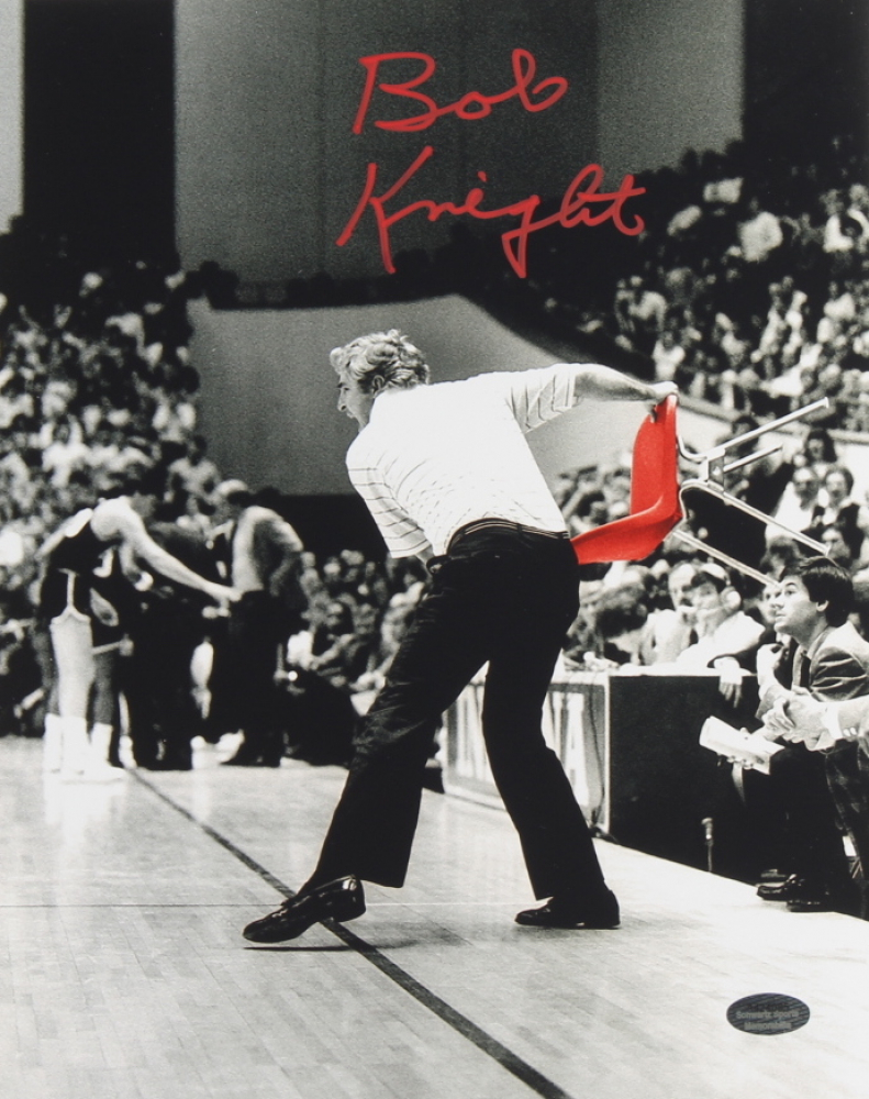 Bob Knight Signed Indiana Hoosiers 8x10 Photo (Schwartz) | Pristine Auction