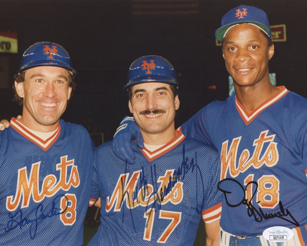 Gary Carter, Keith Hernandez & Darryl Strawberry Signed Mets 8x10 Photo ...