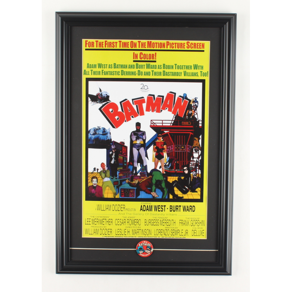 "Batman" 15x22 Custom Framed Print Display with Vintage 1965 Fan Club ...