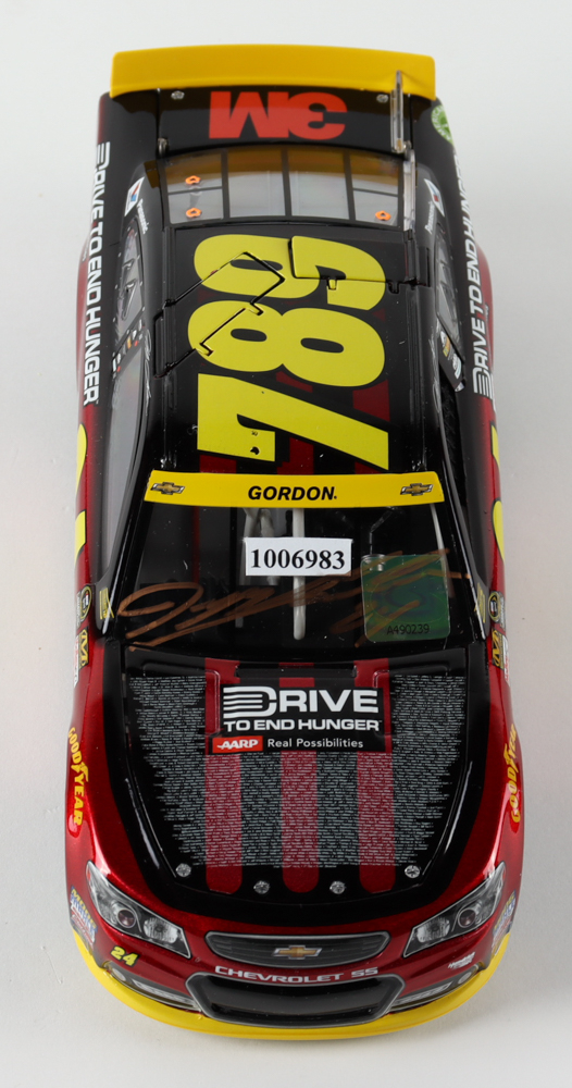 Jeff Gordon Signed NASCAR Rare Pre-Production Sample 2015 AARP Iron Man ...
