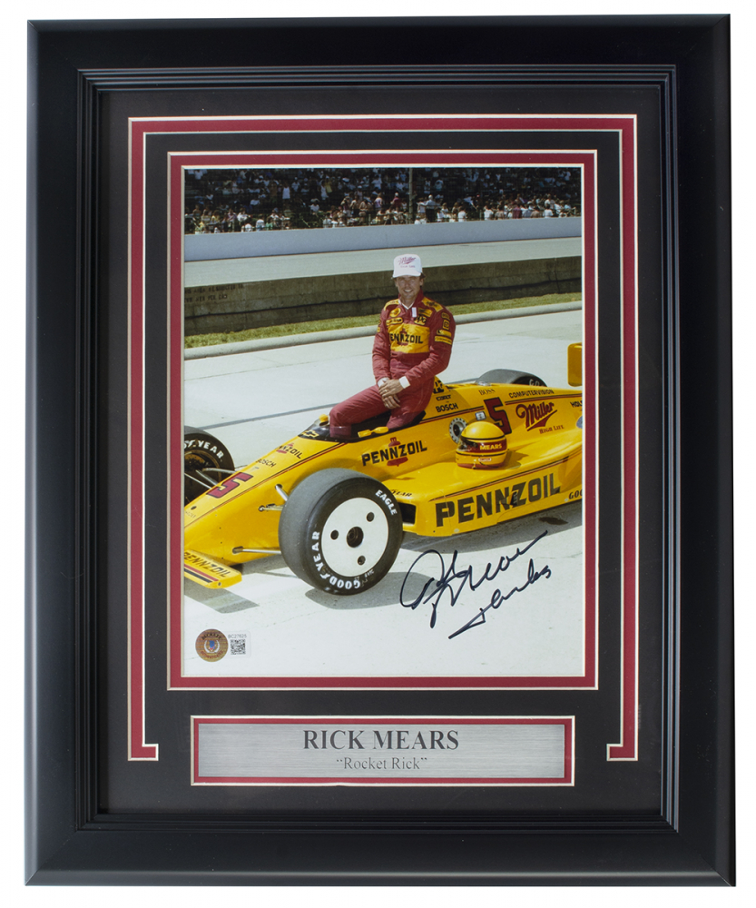Rick Mears Signed 11x14 Custom Framed Photo (Beckett) | Barnebys