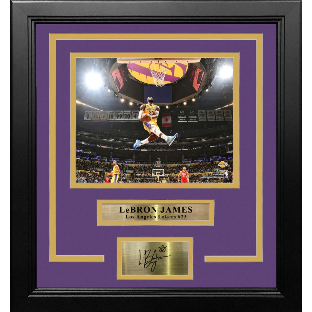 Lebron James Lakers 14x18 Custom Framed Photo Display | Pristine Auction