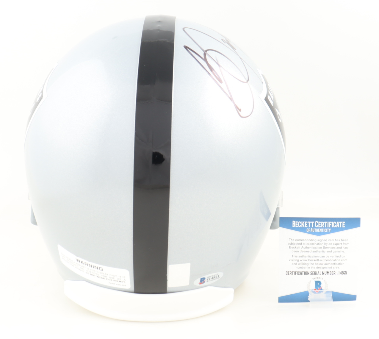 Bo Jackson Signed Raiders Full-Size Helmet (Beckett & Jackson ...