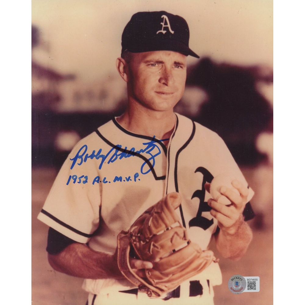 Bobby Shantz Signed Athletics 8x10 Photo Inscribed "1952 AL MVP ...