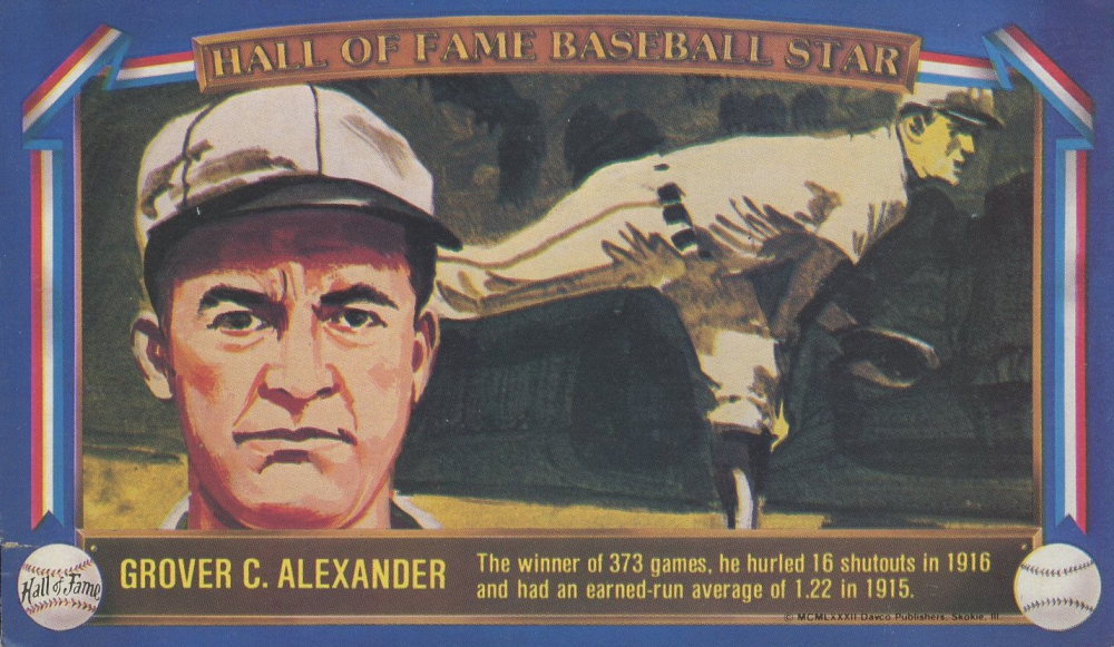 Grover Alexander 1982 Hall of Fame Baseball Star Card | Pristine Auction