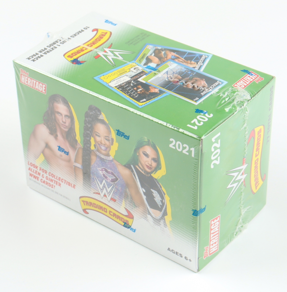 2021 Topps WWE Heritage Wrestling Blaster Box with (11) Packs ...