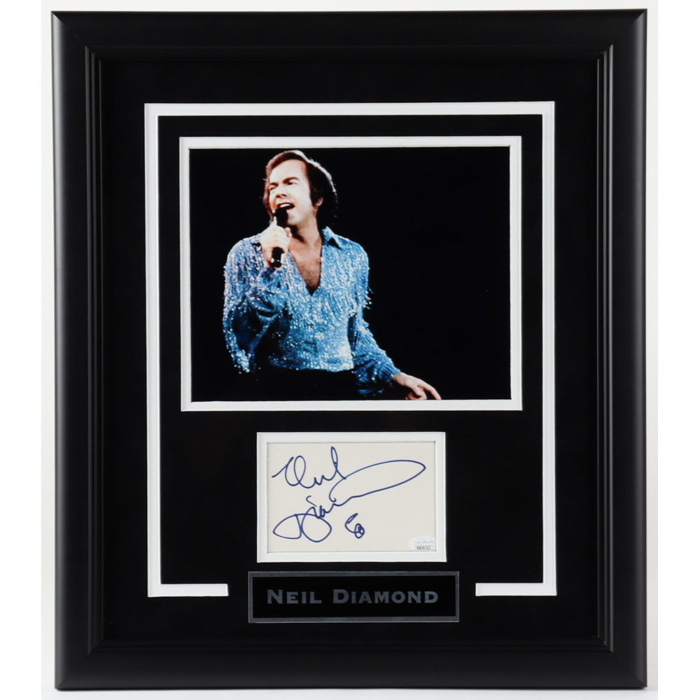 Neil Diamond Signed 17.5x20 Custom Framed Cut Display (JSA) | Pristine ...