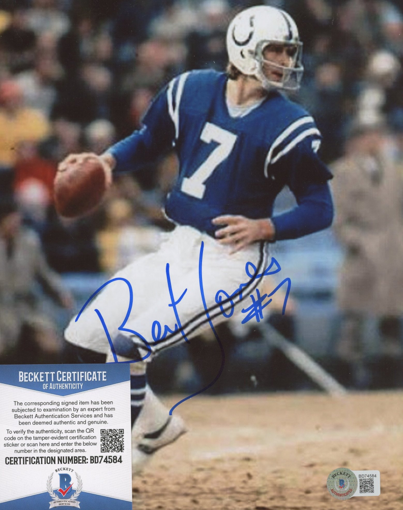 Bert Jones Signed Colts 8x10 Photo (Beckett) | Pristine Auction