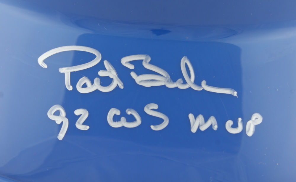 Pat Borders Signed Blue Jays Full-Size Batting Helmet Inscribed "92 WS ...