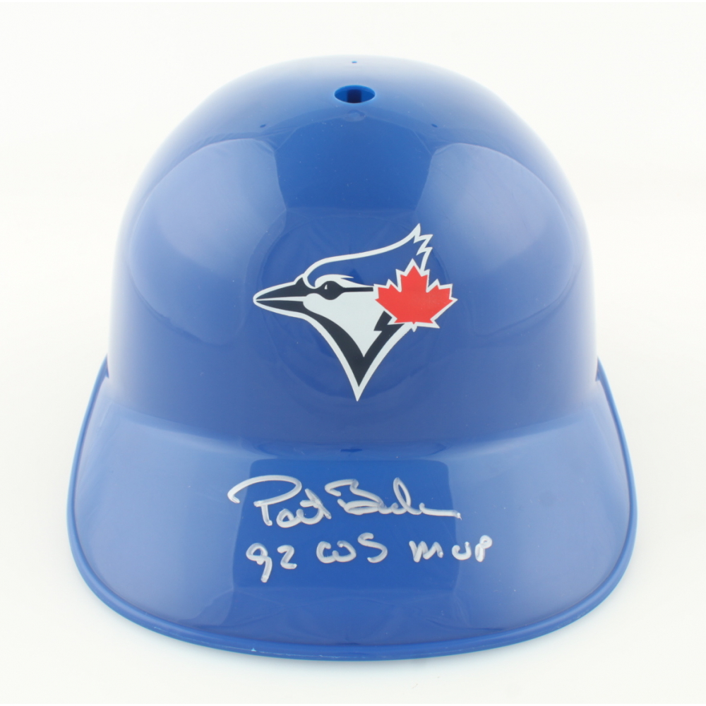 Pat Borders Signed Blue Jays Full-Size Batting Helmet Inscribed "92 WS ...
