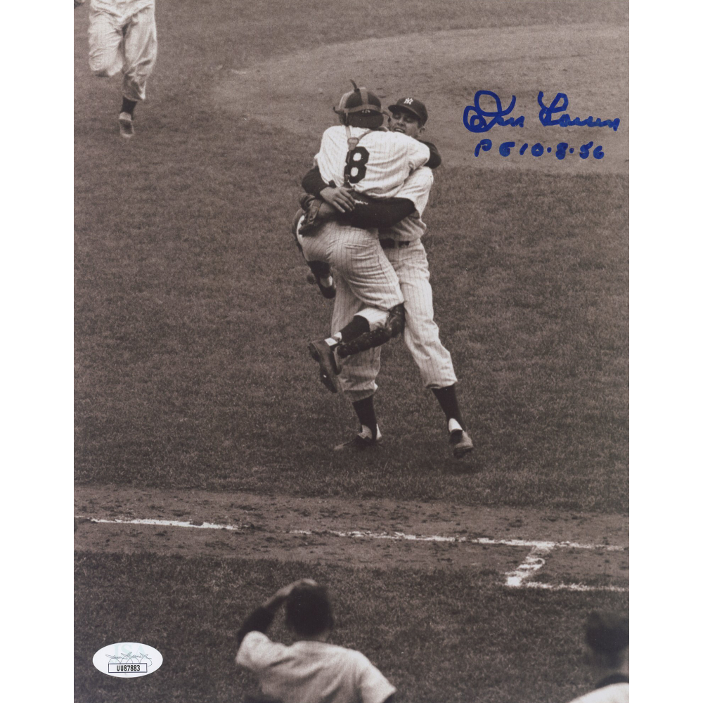 Don Larsen Signed Yankees 8x10 Photo Inscribed "PG" & "10-8-56" (JSA ...
